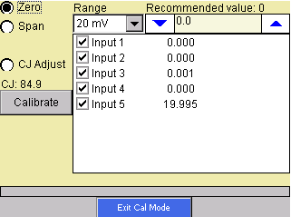 Input Calibration – Screen Version 1.47 and Below
